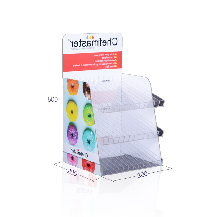 POS Display Counter for Biscuit Display Stand with Acrylic Shelves ...