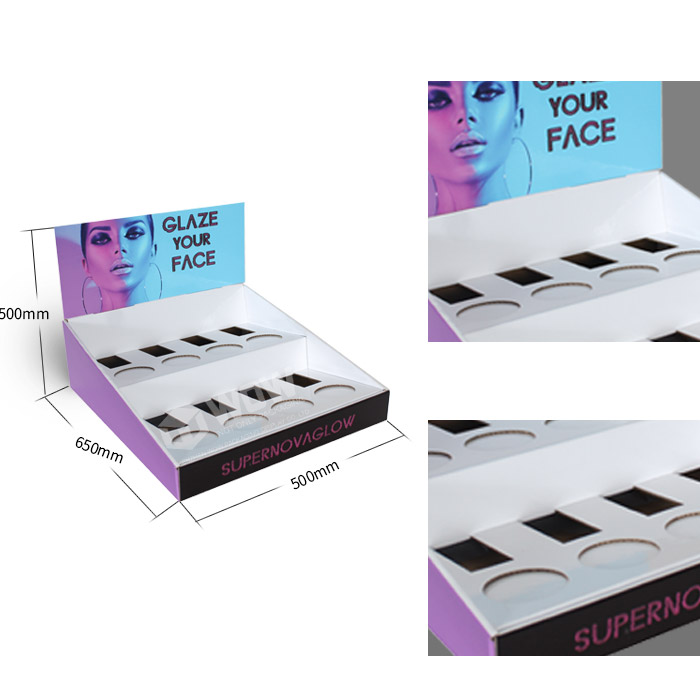 Cool POS Displays with Corrugated PDQ Cosmetic Shelf Display - WOW ...