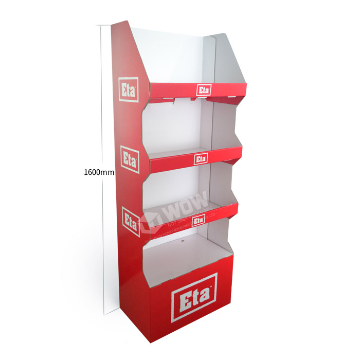 Cardboard Floor Standing Potato Chips Display Rack with Point of Sale ...