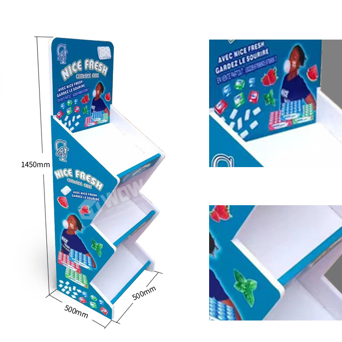 Custom Retail Displays for Chewing Gum Featuring 3 Tier Countertop ...