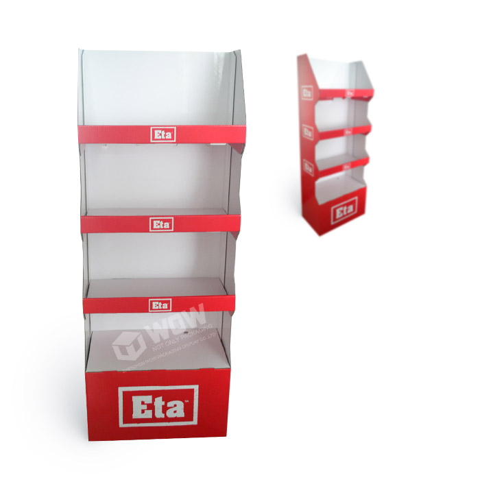 Cardboard Floor Standing Potato Chips Display Rack with Point of Sale ...