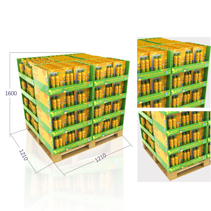 Costco Bottle Display Stand with Cardboard Case Stacker and Pallet POS ...