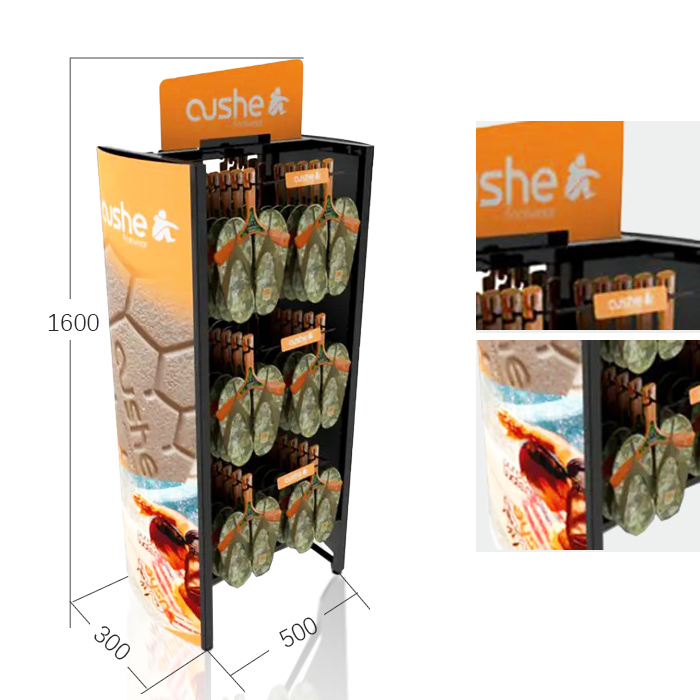Slippers Hanging Display with Rack on Wheels and Retail Wire Racks ...