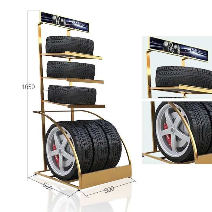 Tire Display Rack with FSDU Units and Metal POP Displays - WOW ...