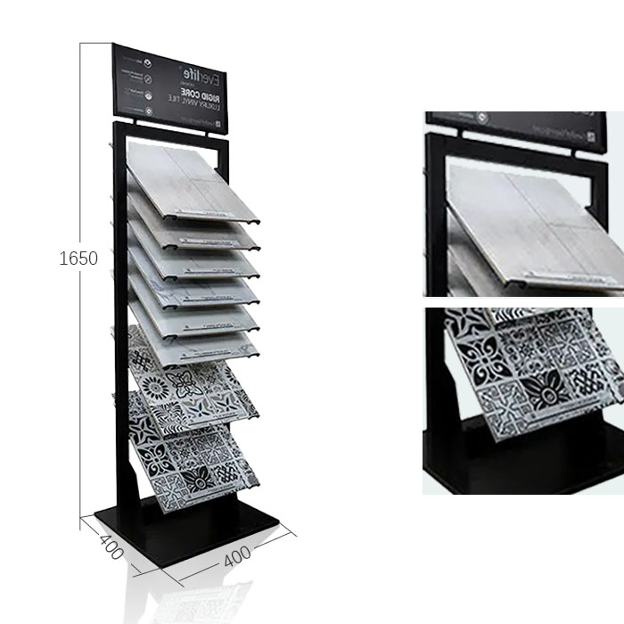 Tile Display Racks with Waterfall Design and Metal Shelves - WOW ...
