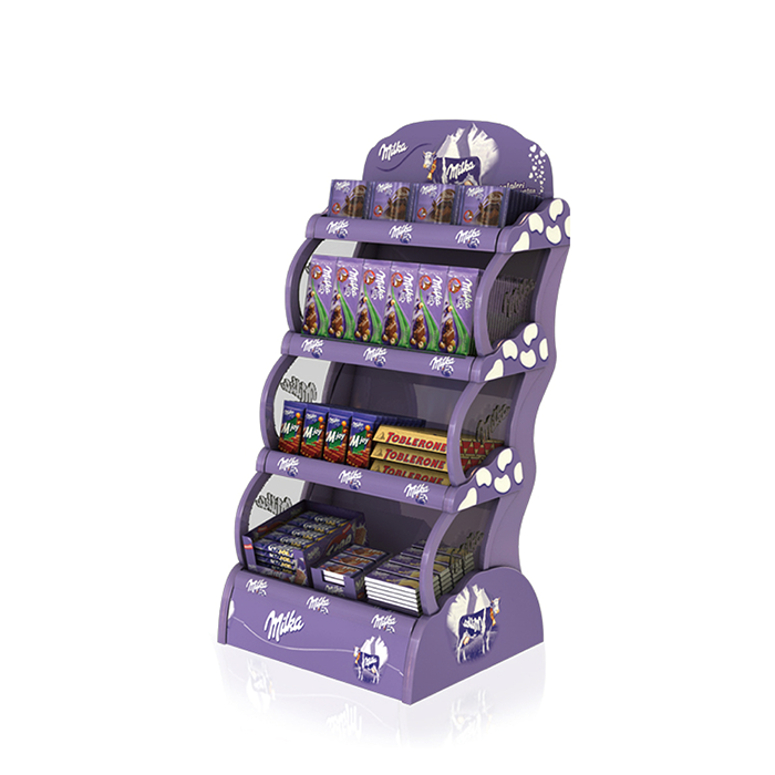 Vacuum Forming 4-Tier Chocolate Display Rack - WOW Packaging Display