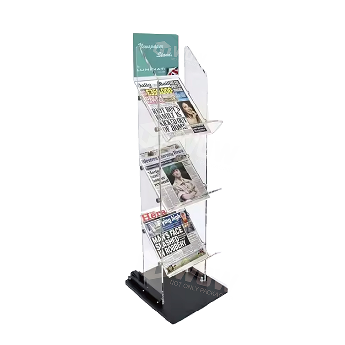 Custom Acrylic Magazine Display Stand for Retail Stores - WOW Packaging ...